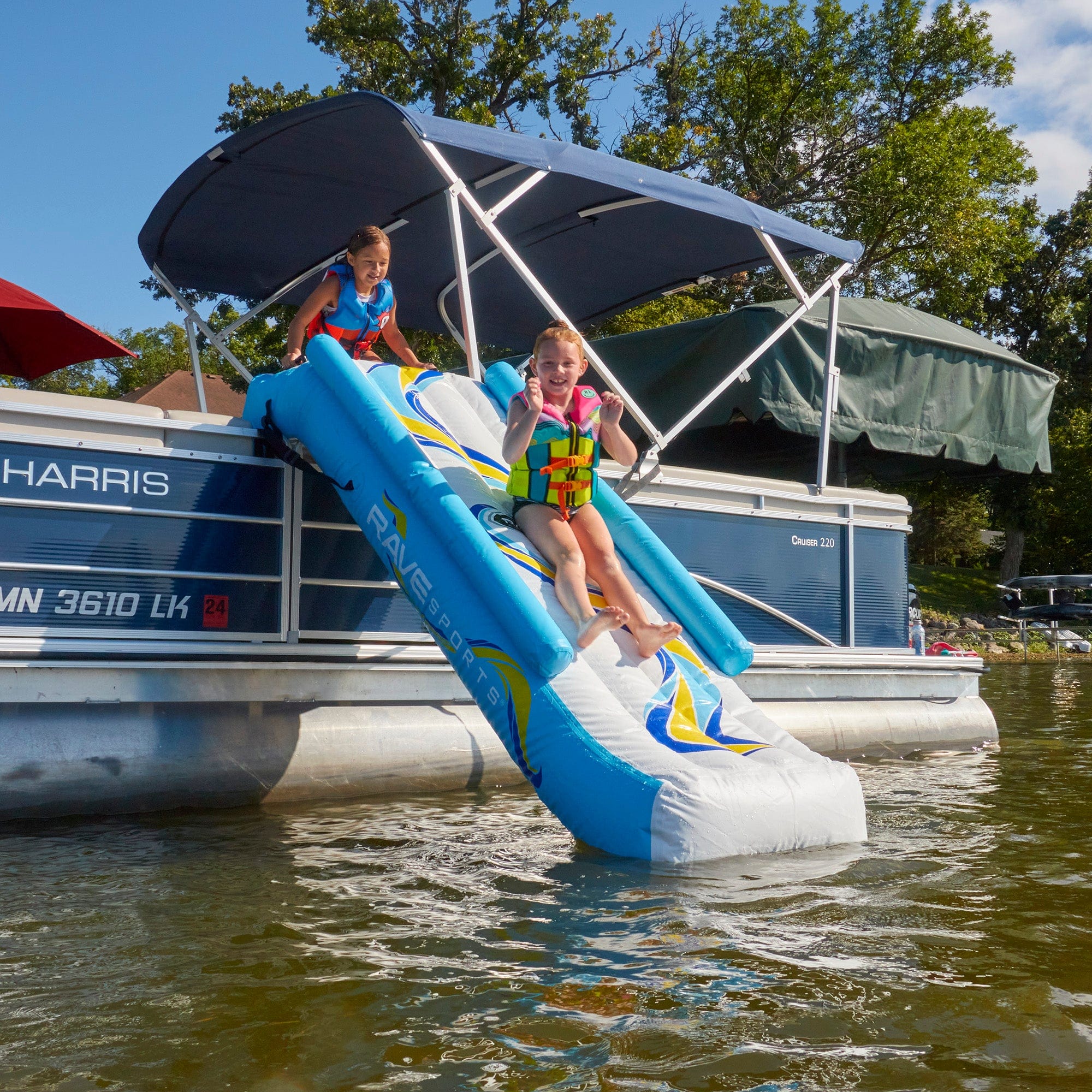 Pontoon Slide | Inflatable Pontoon Water Slide | RAVE Sports