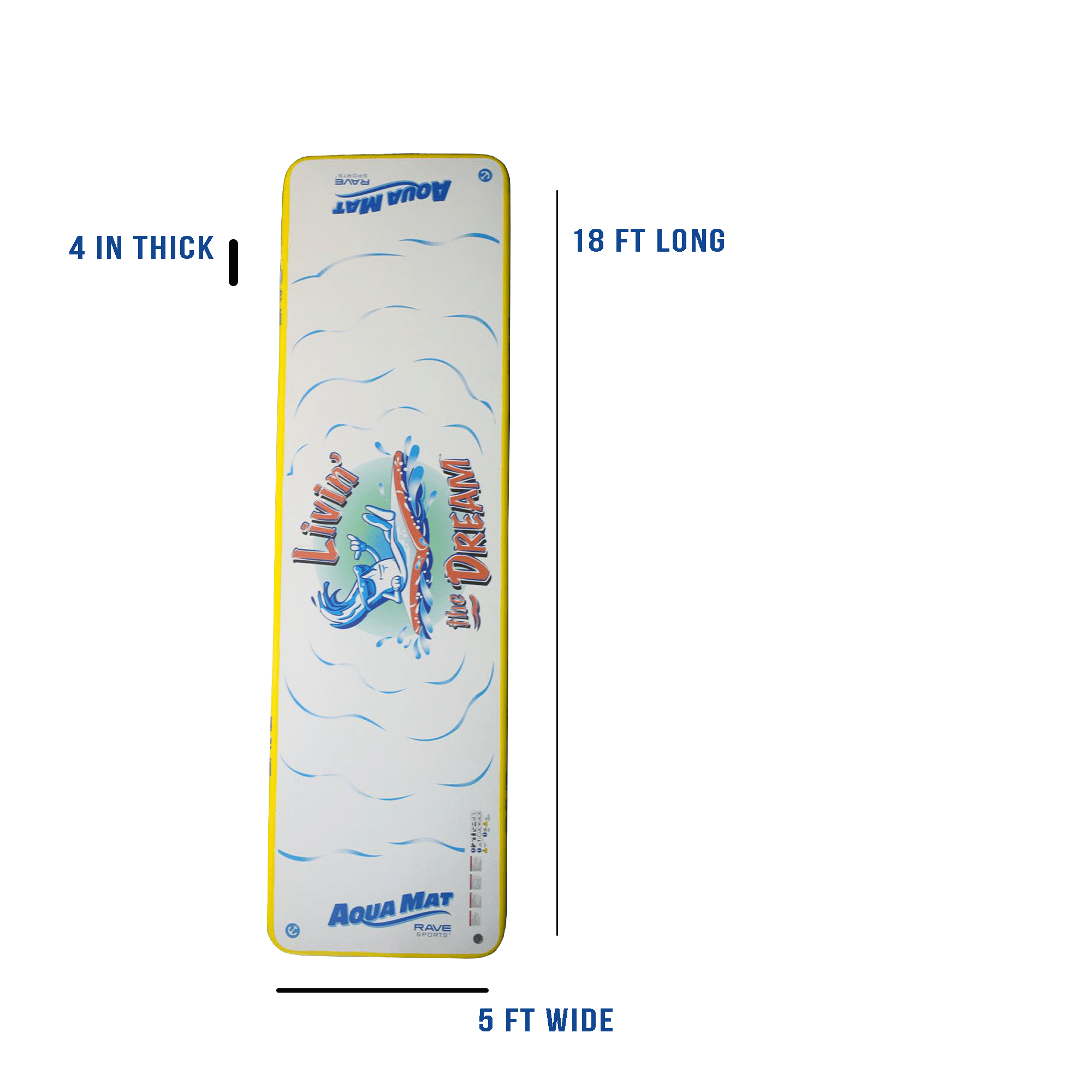 Aqua Mat LTD 18' | Floating Mat | Inflatable Water Mat | RAVE Sports